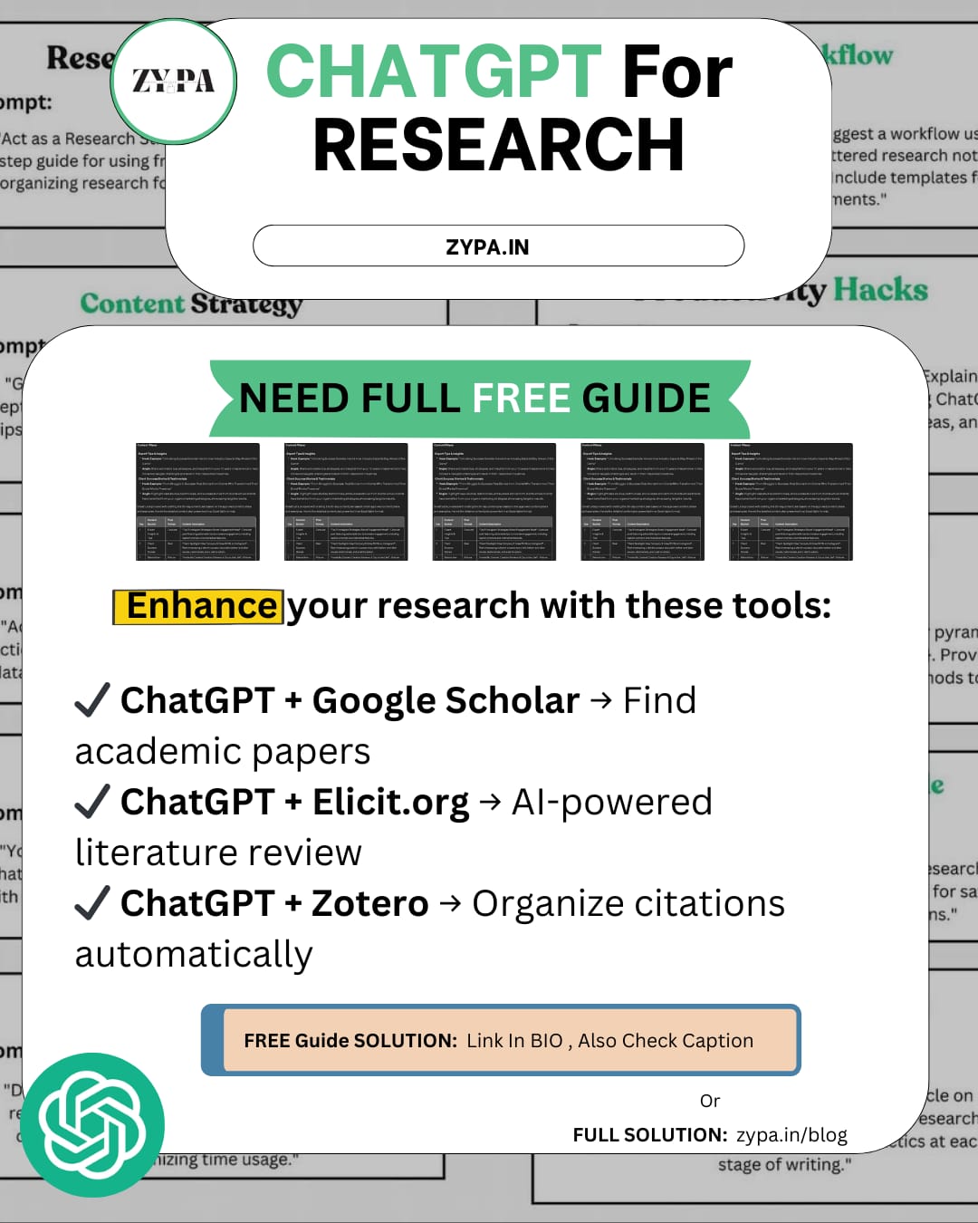 ChatGPT for Research: Effortlessly Supercharge Your Research